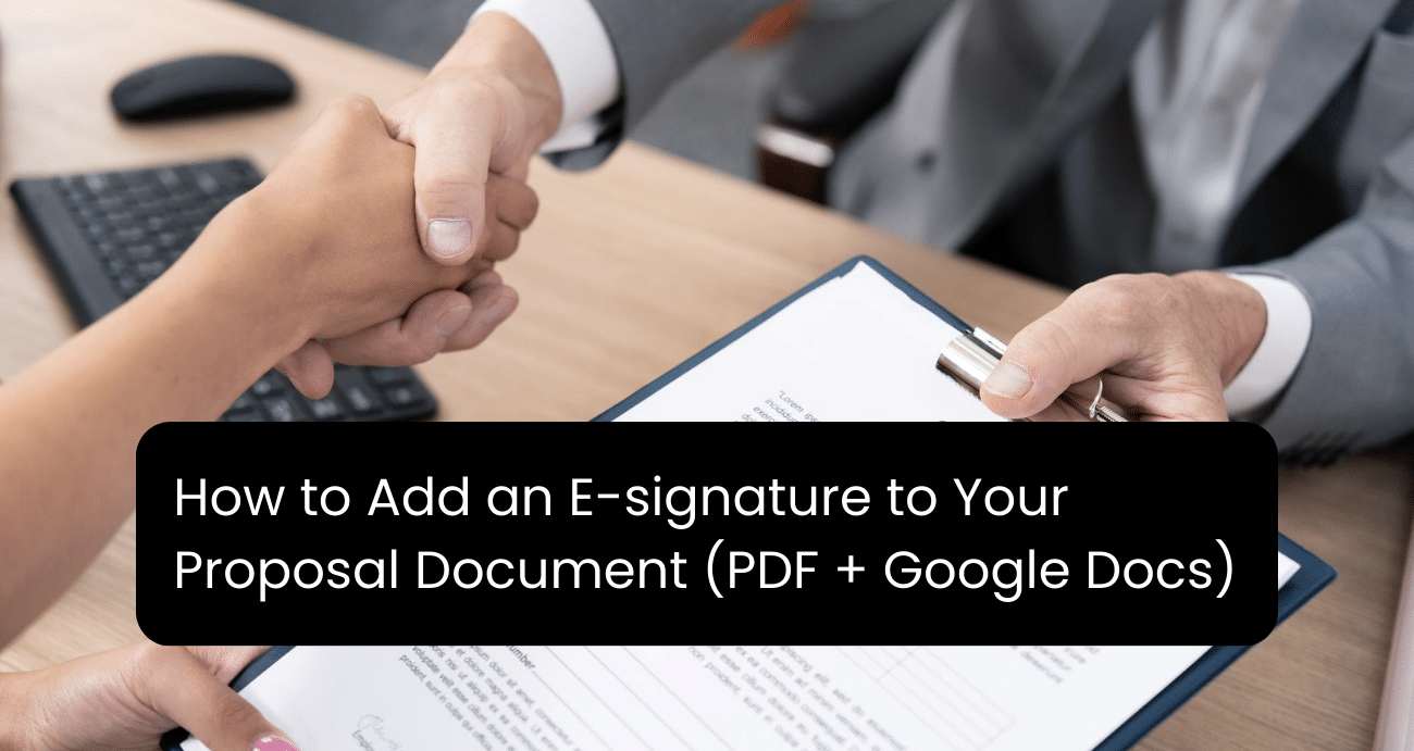 How to Add an E-signature to Your Proposal Document - Prospero Blog